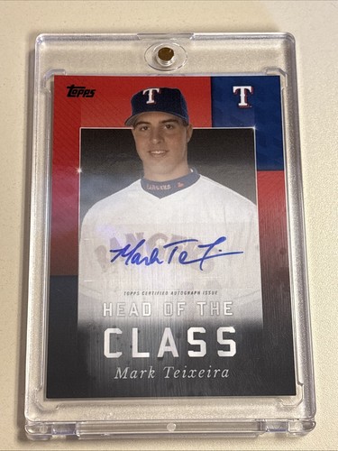 2022 Topps X Wander Franco Head of the Class Mark Teixeira Auto 10/10 ...