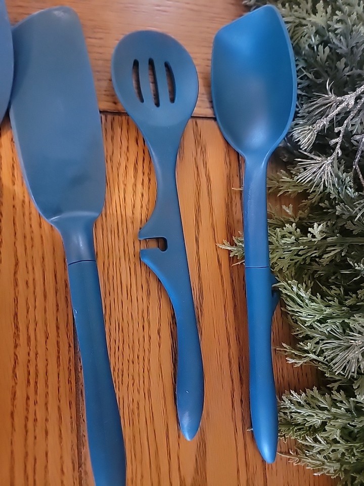 Rachael Ray, 4pc Silicone Lazy Tools Set, Teal - GUC!! | eBay