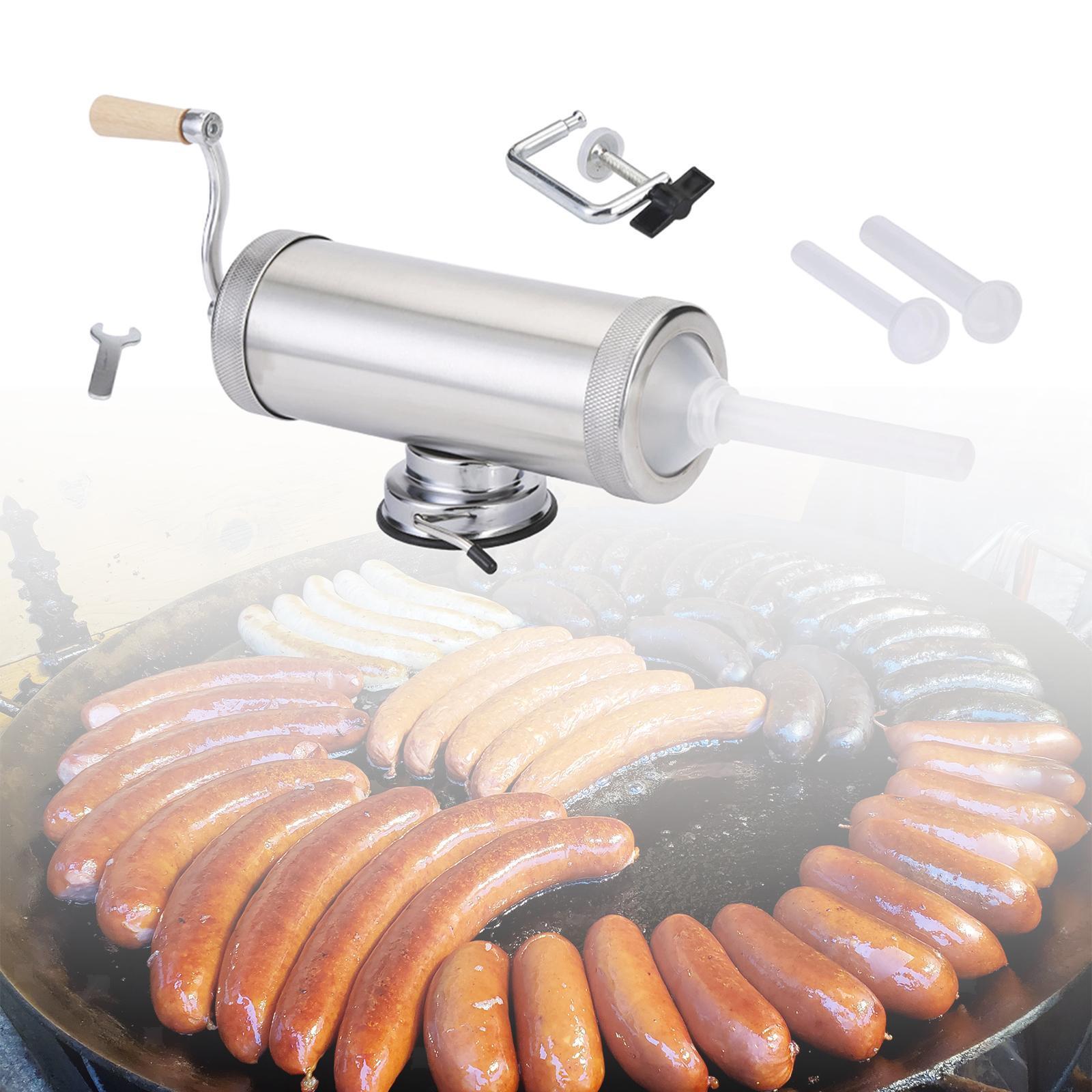 Sausage Stuffer Maker 5lbs 3 Sausage Nozzle Attachments Sausage Making ...