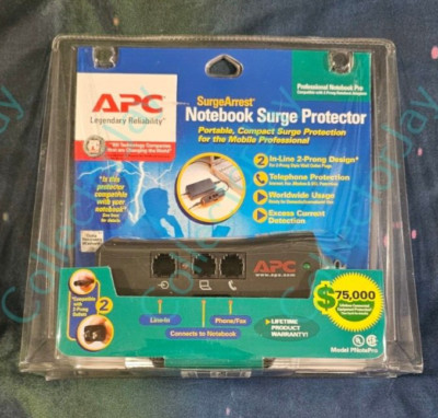 APC Laptop PC Notebook Black Surge Protector Security 2 prong *New ...