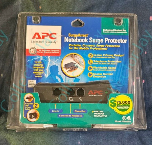 APC Laptop PC Notebook Black Surge Protector Security 2 prong *New ...