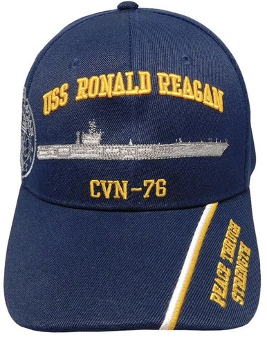 USS RONALD REAGAN CVN-76 NAVY SHIP HAT U.S MILITARY OFFICIAL BALL CAP ...
