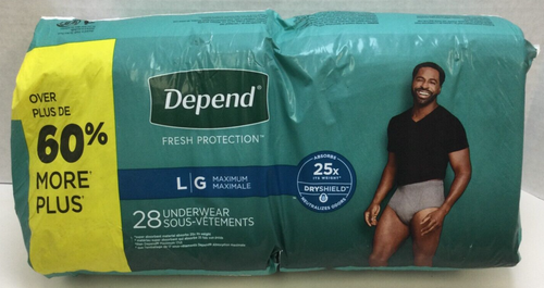 Depend Fresh Protection Adult Incontinence Underwear for Men, L/G ...
