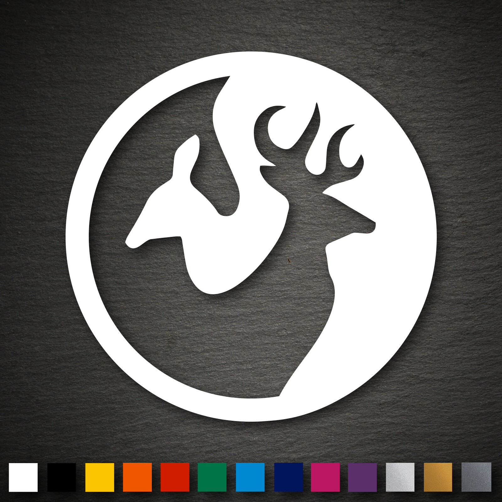 14354 Jagd Yin Yang Aufkleber 90x90mm Jäger Hirsch Yinyang Sticker ...