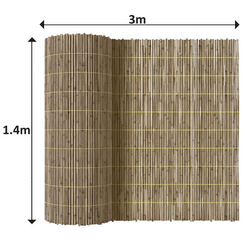 3M Peeled Reed Screen Fence Bamboo Screening Roll Natural Garden ...