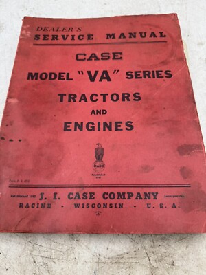 Case Service Manual Model VA Series Tractors And Engines | eBay