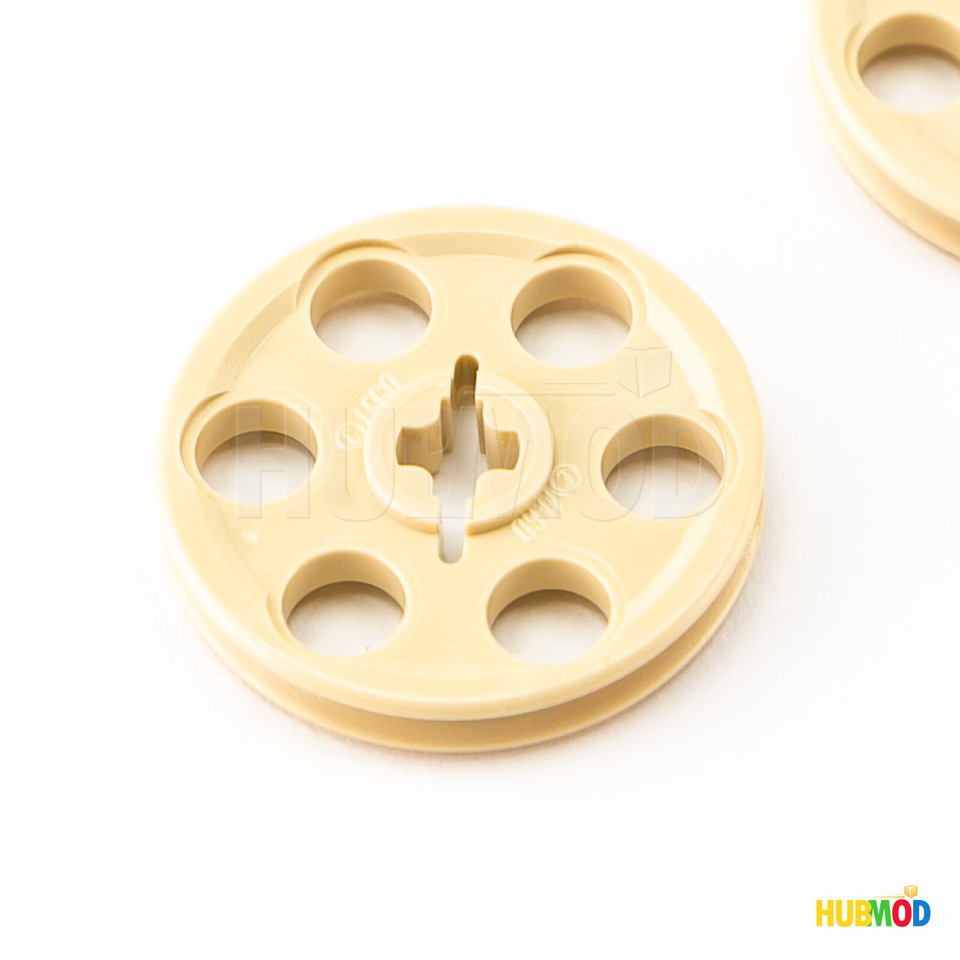Lot of 4 Genuine LEGO Technic 4185 Wedge Belt Wheel Pulley Tan Parts ...