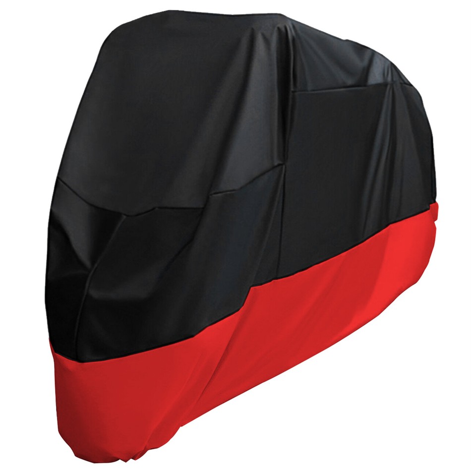 Motorcycle Cover Black Red XXXL Waterproof Bike Outdoor Rain Dust UV ...