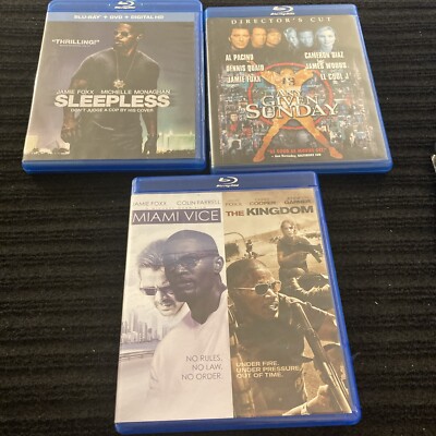 Any Given Sunday + Sleepless + Miami Vice + The Kingdom (Bluray Jamie Foxx Lot) 883929035175| eBay