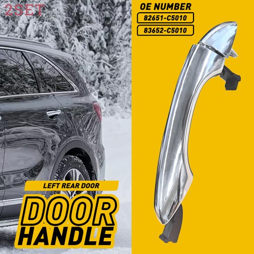 2set Chrome Outside Door Handle LH Rear for 16-20 Kia Sorento 82651 ...