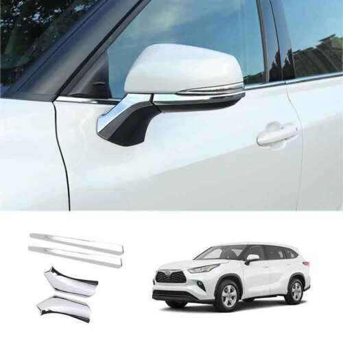 For Toyota Highlander 2020-2023 Chrome Rear View Side Door Mirror Strip ...