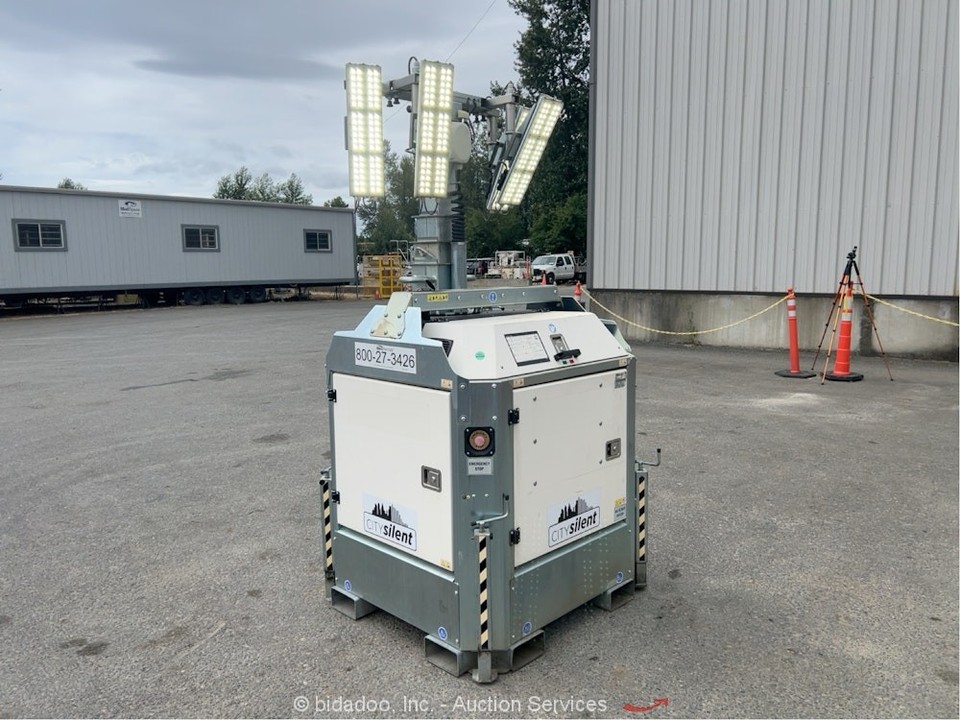 2019 Generac CUBE 2.4kW Stationary Diesel Light Tower Generator Kubota ...