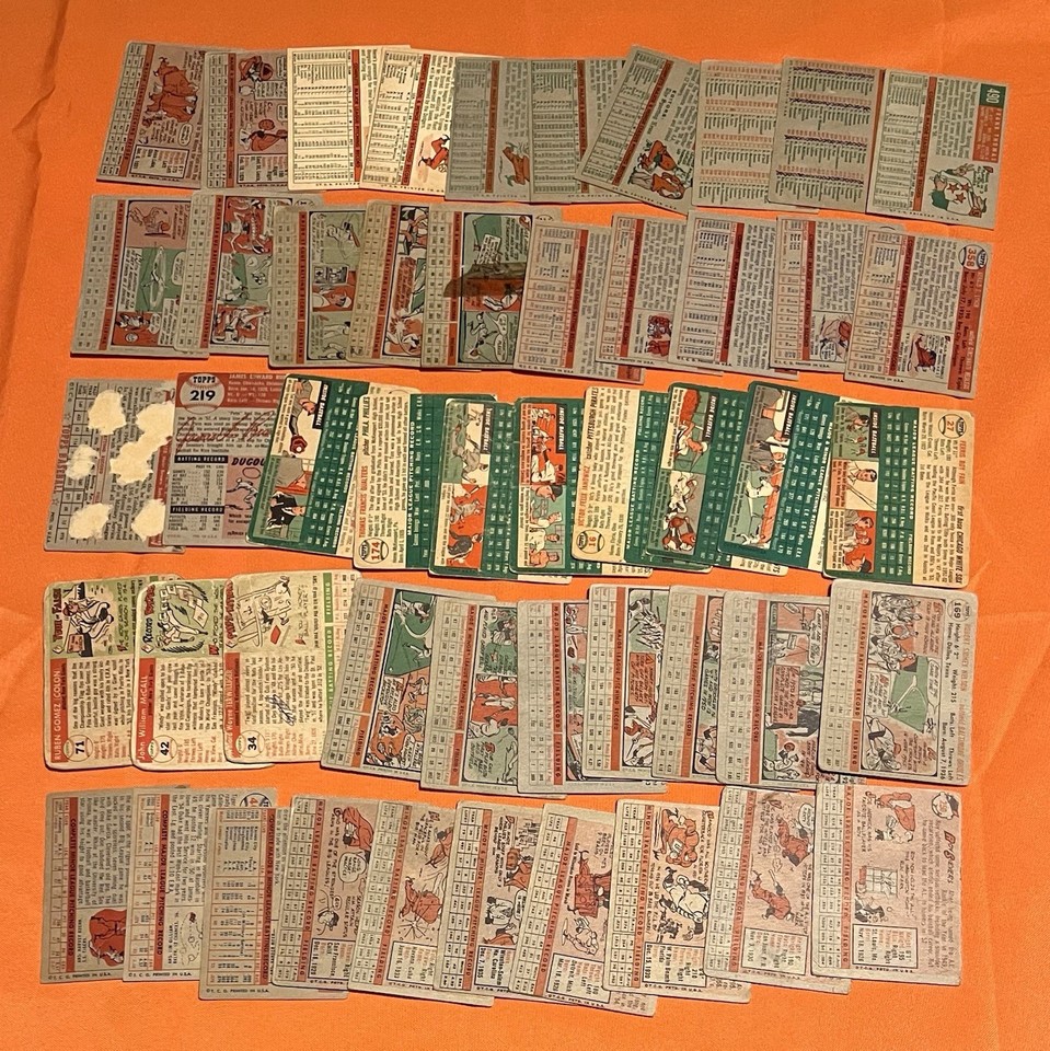 1952-59 Topps (50) Different Vintage Baseball Card Lot *CgC605* | eBay