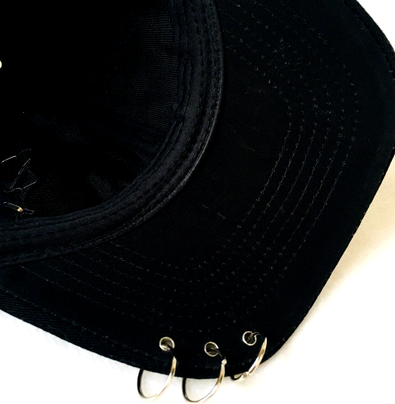 New Baseball Cap Metal Ring Charms Unisex One Size Cotton Black | eBay