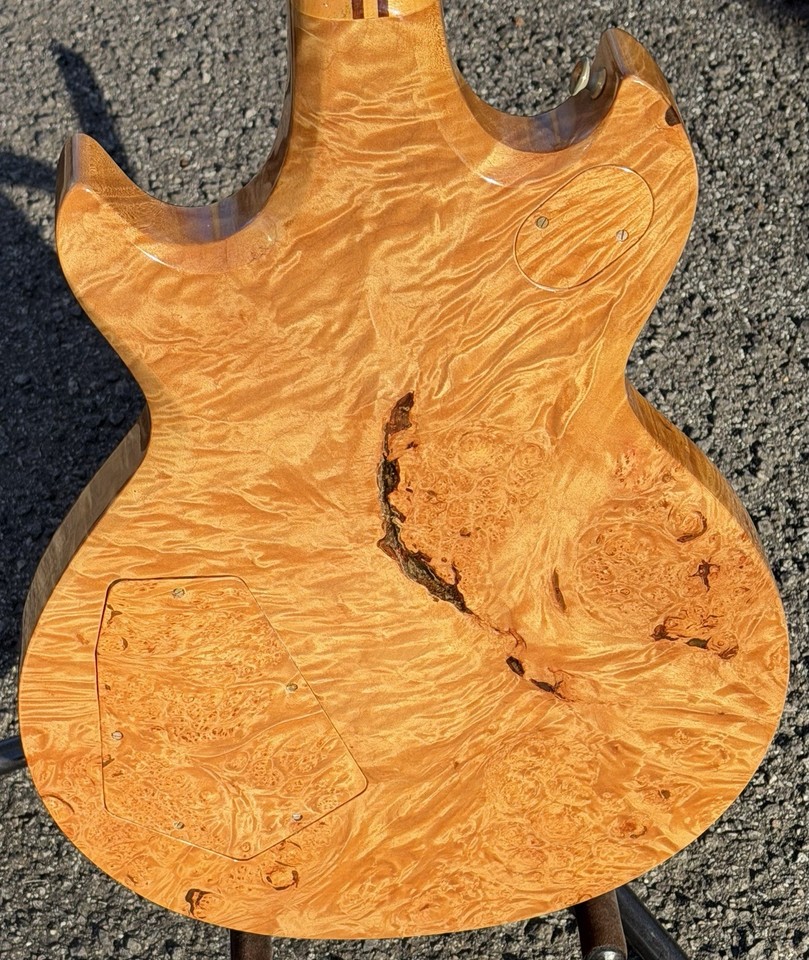 Moonstone Vulcan Electric Guitar Natural Vintage Double Cut Les Paul ...