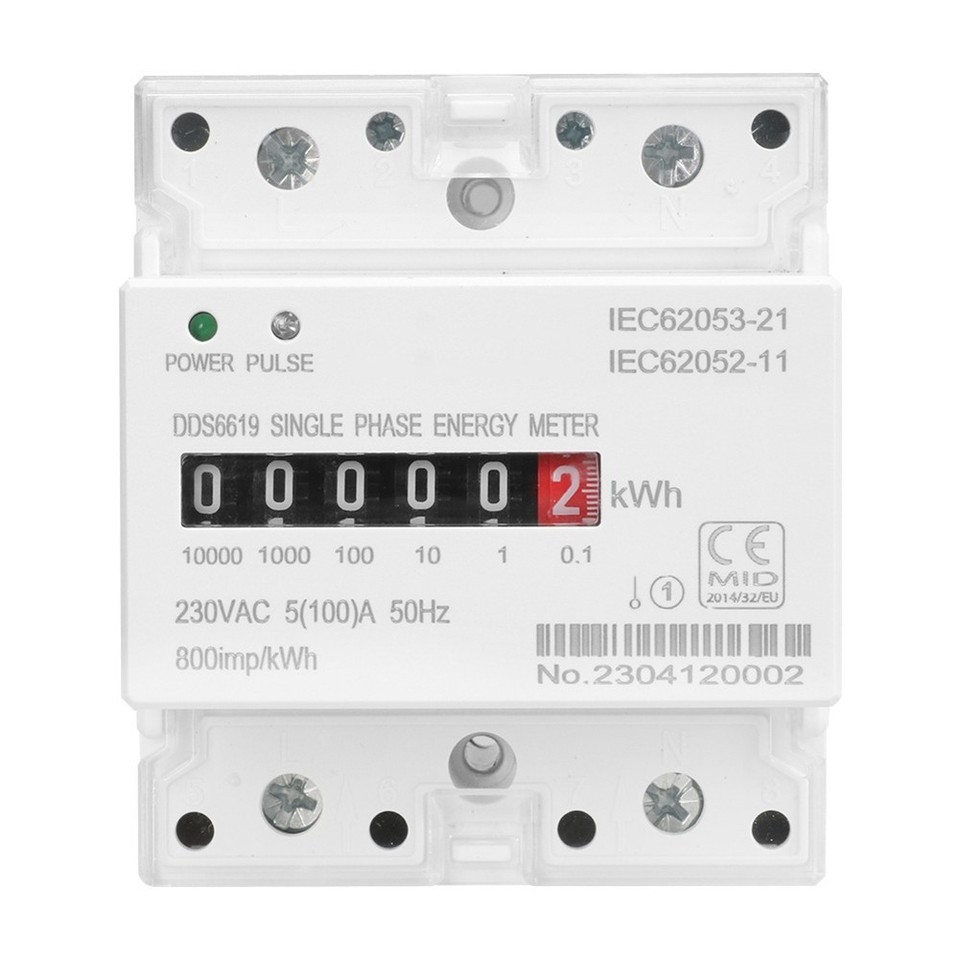 DIN Rail Meter 100A Current Meter Accurate Measurement Easy ...