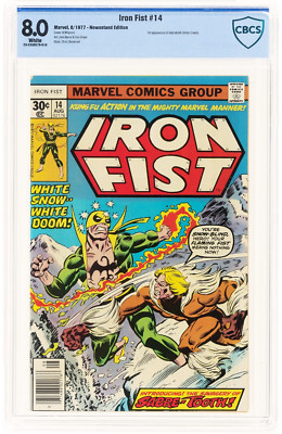 Iron Fist #14 1977 CBCS 8.0 WP 1st appearance of Sabretooth NOT CGC | eBay