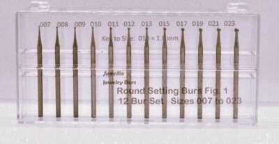 JEWELRY ROUND-BALL BUR SET, 12 PCS 007 TO 023, FIG 1, QUALITY BURS FOR ...