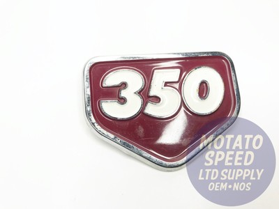HONDA CB 350 K0 TWIN SIDE BADGE, AIR CLEANER COVER EMBLEM 87128-287-010 ...