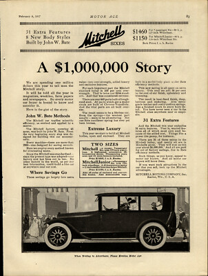 1917 Mitchell Motor Cars Advertisement: Racine, Wisconsin - A ...