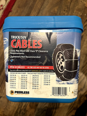 Peerless Light Truck/SUV Cable Tire Snow Chains Winter 0196155 New | eBay