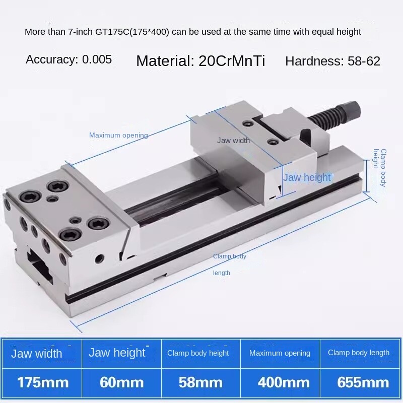 Precision Flat Vise CNC Milling Machine Special 6 Inch 7 Inch Fixture ...