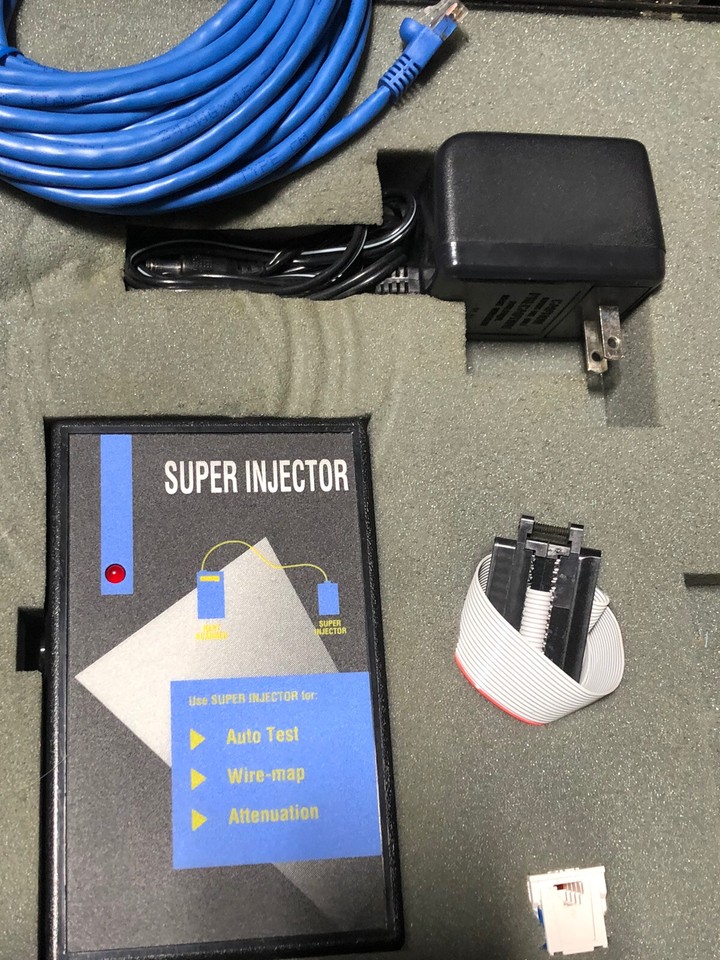 Microtest NEXT Handheld Cable Tester Scanner Super Injector + Case PN ...