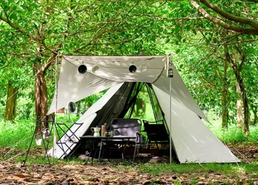 Silver Triangular Camping Tent - Lightweight, Waterproof & Spacious for ...