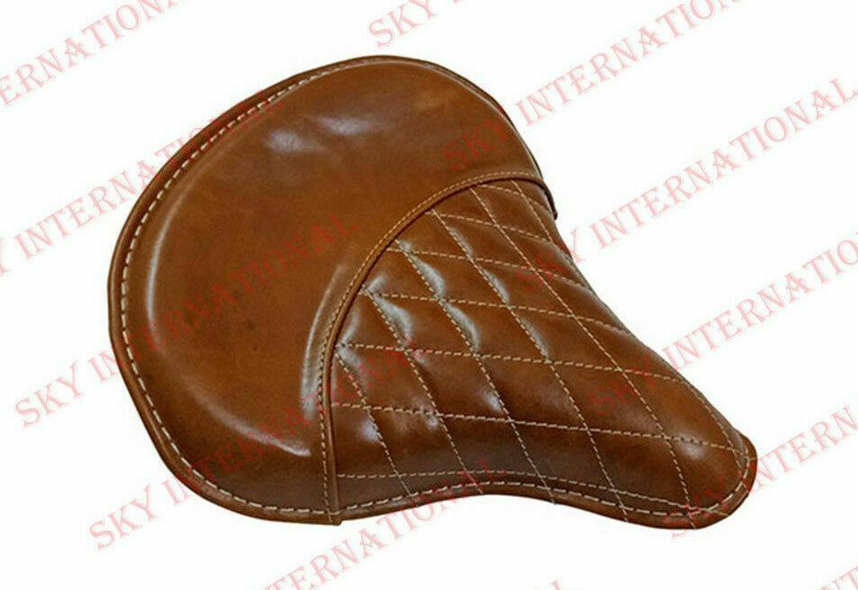 Front Solo Seat Rider Genuine Leather Tan For Infield Royal Classic 350 ...