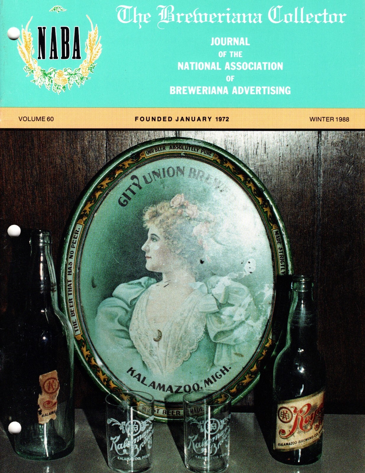 NABA BREWERIANA BEER COLLECTOR MAGAZINE WINTER 88 ABA BCCA KALAMAZOO ...