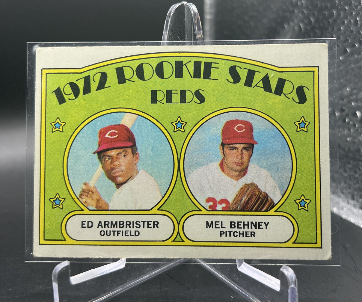 1972 Topps Baseball Cincinnati Reds Rookies Ed Armbrister Mel Behney ...