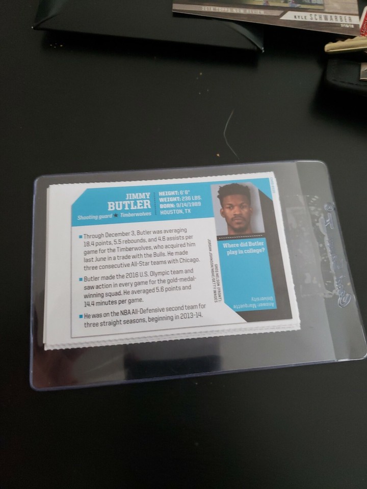 Lot(6)SI for Kids- 2018 JIMMY BUTLER Cards, Minnesota Timberwolves ...