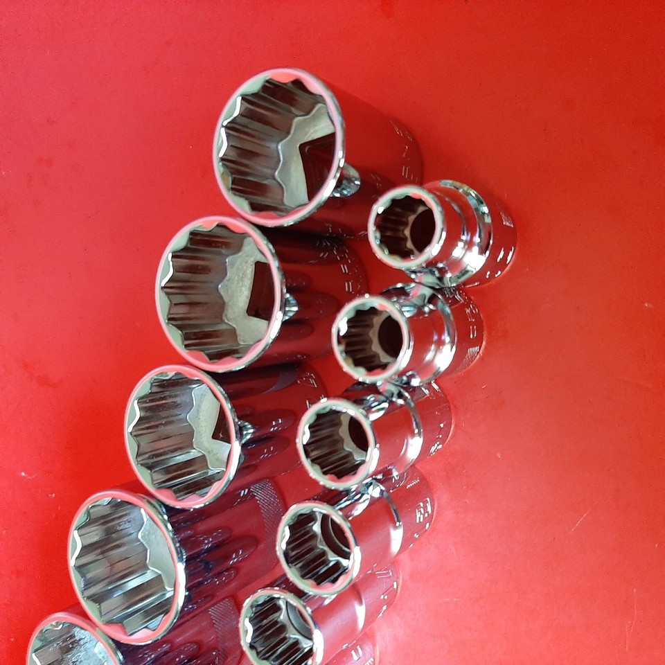 NEW CRAFTSMAN TOOLS 20 Piece 1/2" Drive METRIC Shallow 12 Point Socket ...