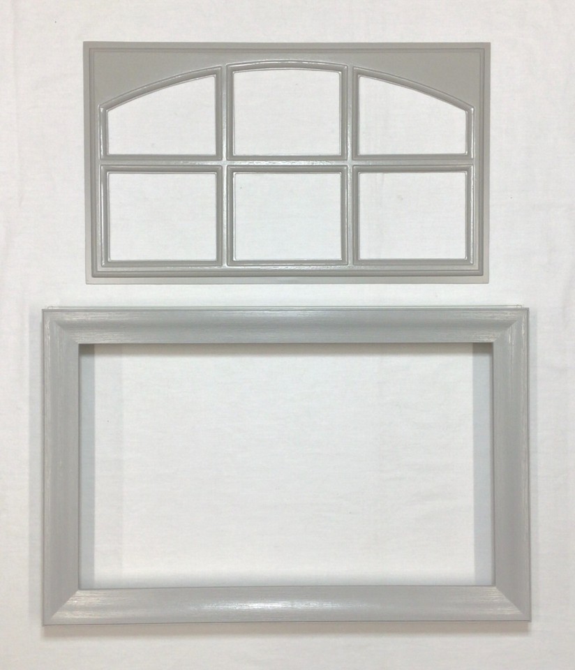 Gray Amarr Garage Door Window Kit Short Panel Frame Insert Grills Glass ...