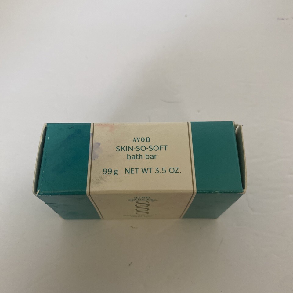AVON SKIN SO SOFT AUTHENTIC BATH BAR SOAP 3.5 OZ NEW OLD STOCK IN BOX ...