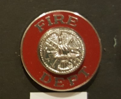 Firefighter Silver/Rhodium Fire Collar Brass Chain of Command 11/16 1 ...