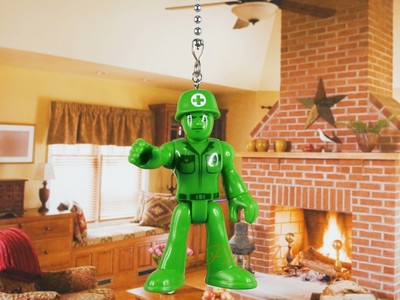 Disney Pixar Toy Story Green Army Man Medic Ceiling Fan Pull Cord Light ...