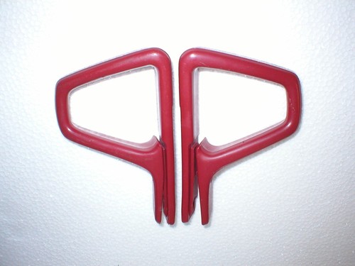 1982-92 Camaro Firebird Carmine Red Seat Belt Guides Loops 84 85 86 87 ...
