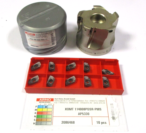 ARNO WSP Messerkopf Ø50 FEA-190.050.R05-11 Neu + 10 WSP XOMT 114008 Neu ...