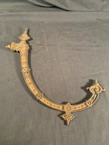 Victorian Cast Iron Wall Bracket Fancy Arm for Sconce or Chandelier ...