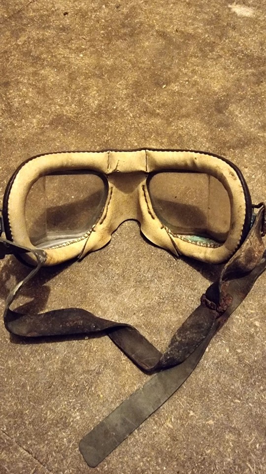 vintage ww2 era stadium pilot motorcycle goggles | eBay UK