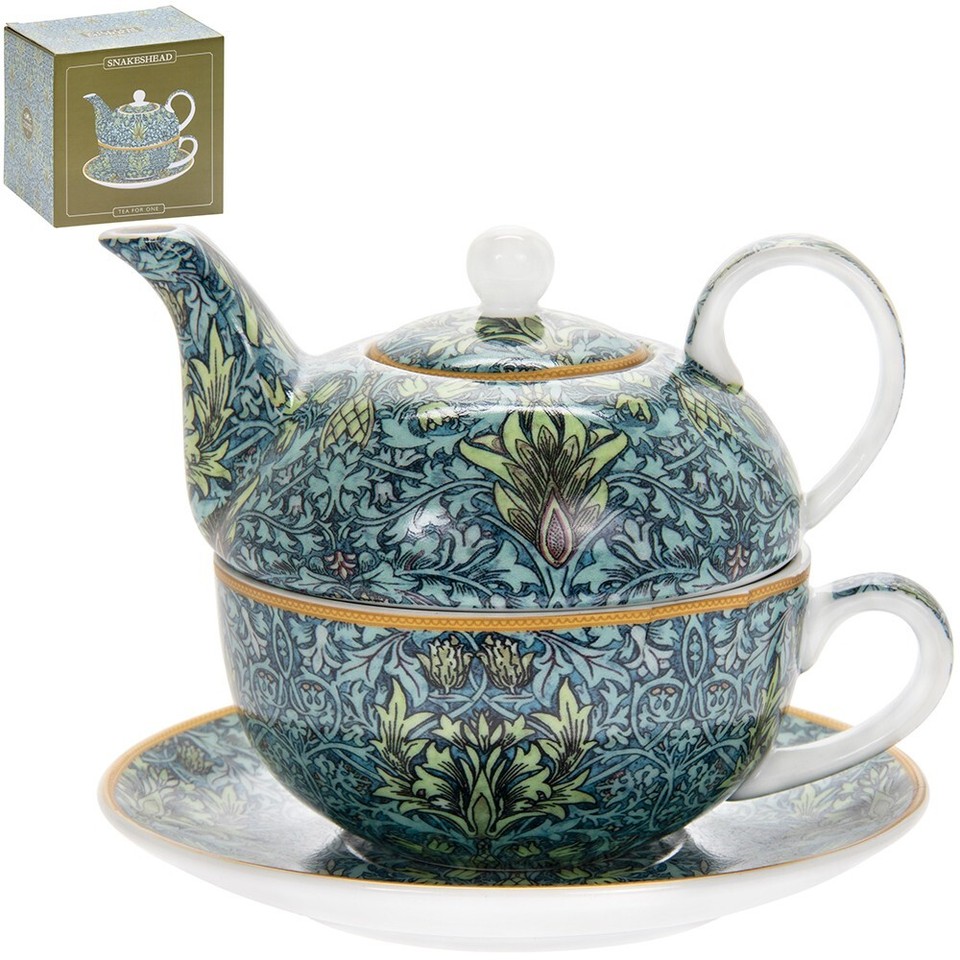 Tea For One Cup Mug Saucer Teapot Set Floral Gift Boxed Tea Lovers ...