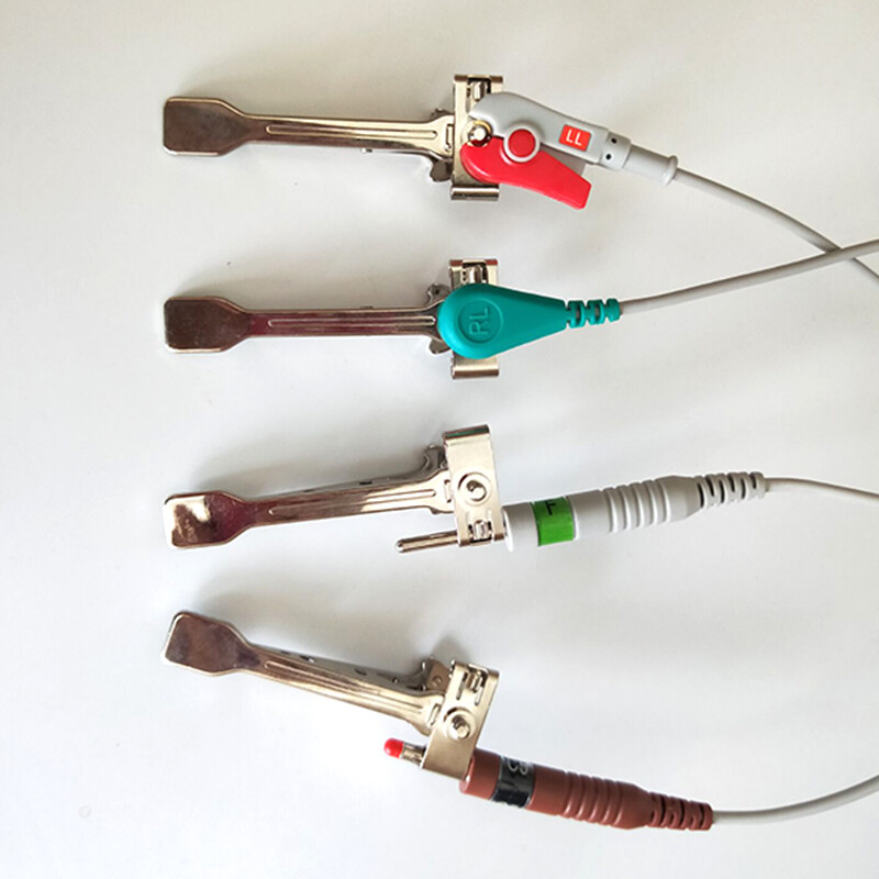 10PC Metal Clip Veterinary ECG Electrode Flat Clamp Connection For Snap ...