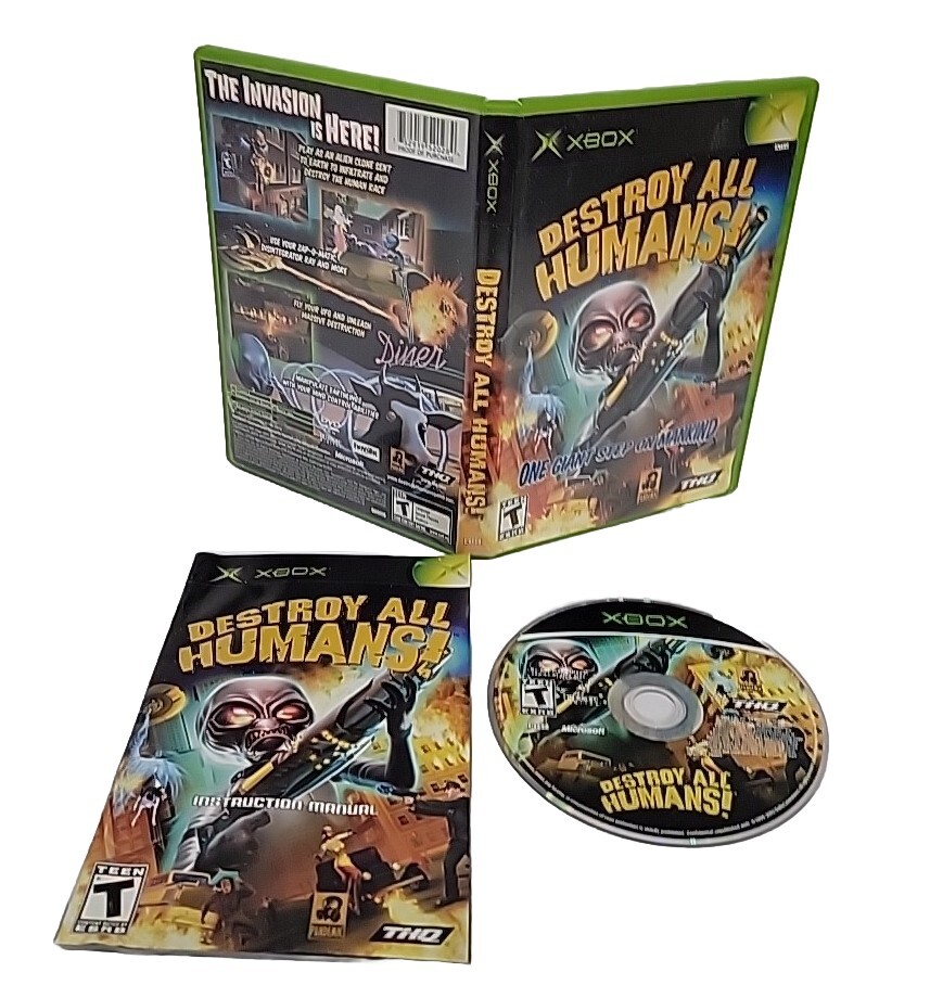 Destroy All Humans! (2005, Microsoft XBOX Complete With Manual Tested ...