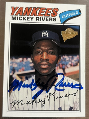 MICKEY RIVERS 2003 Topps All-Time Fan Favorites Baseball Card #37 AUTO ...