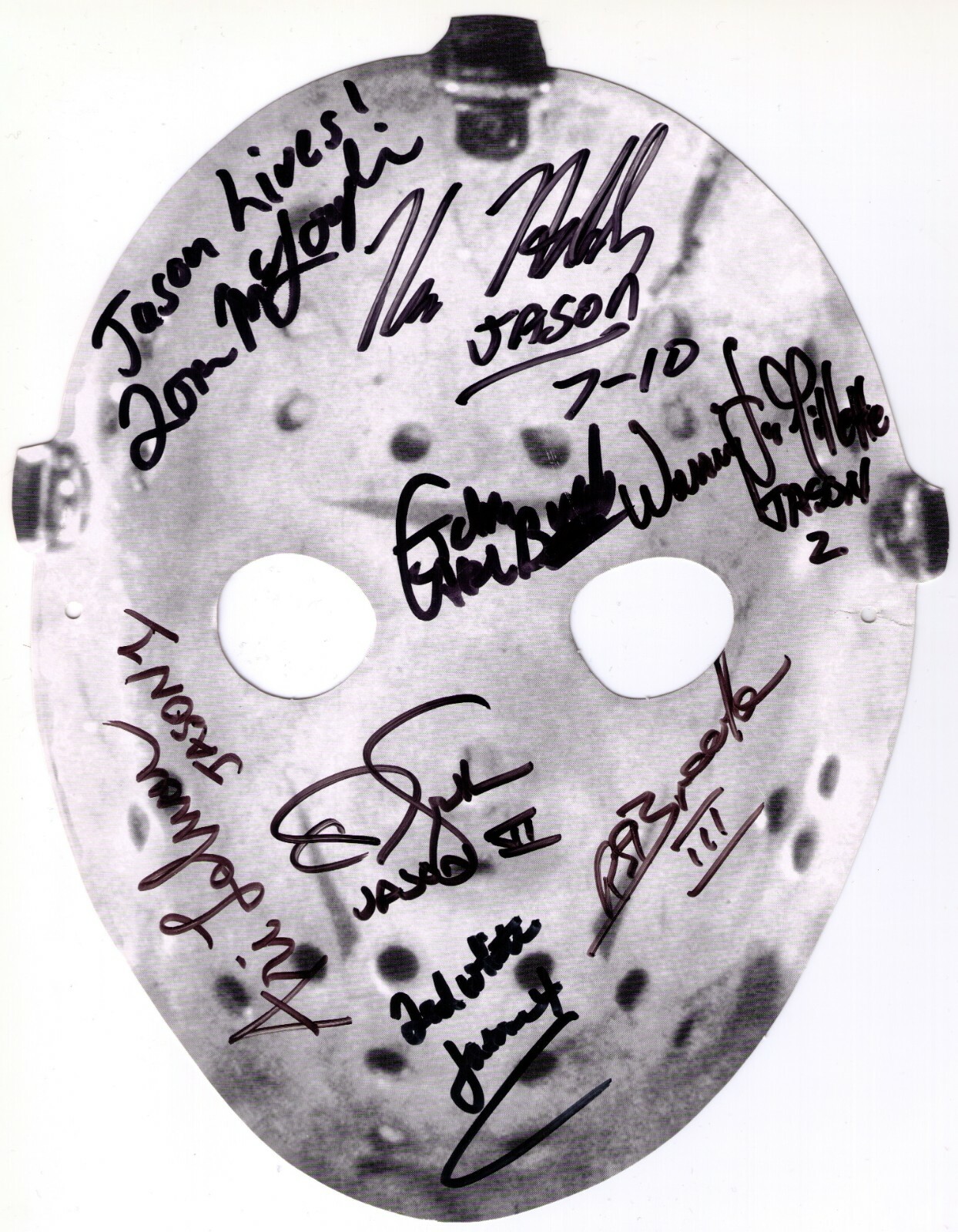 Friday the 13th ~ SIGNED Mask by 7 Jason's Richard Brooker Kane Hodder ...