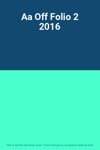 Aa Off Folio 2 2016, Unknown | eBay