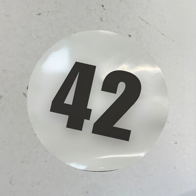 12" Circular Round Magnetic Race Car Number 42 Magnet x2 | eBay