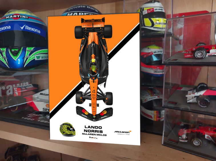 Lando Norris 2025 Champion McLaren MCL39 F1 Team Metal Sign F1 Gift ...