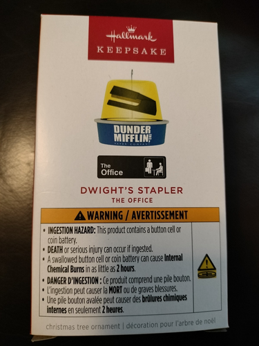 Hallmark Keepsake ornament 2025 Dwight's Stapler from The Office sound ...